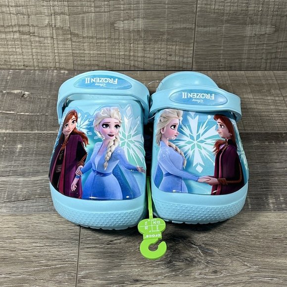 CROCS | Shoes | Crocs Fun Lab Disneys Frozen Ii Elsaanna Ice Blue Clog ...